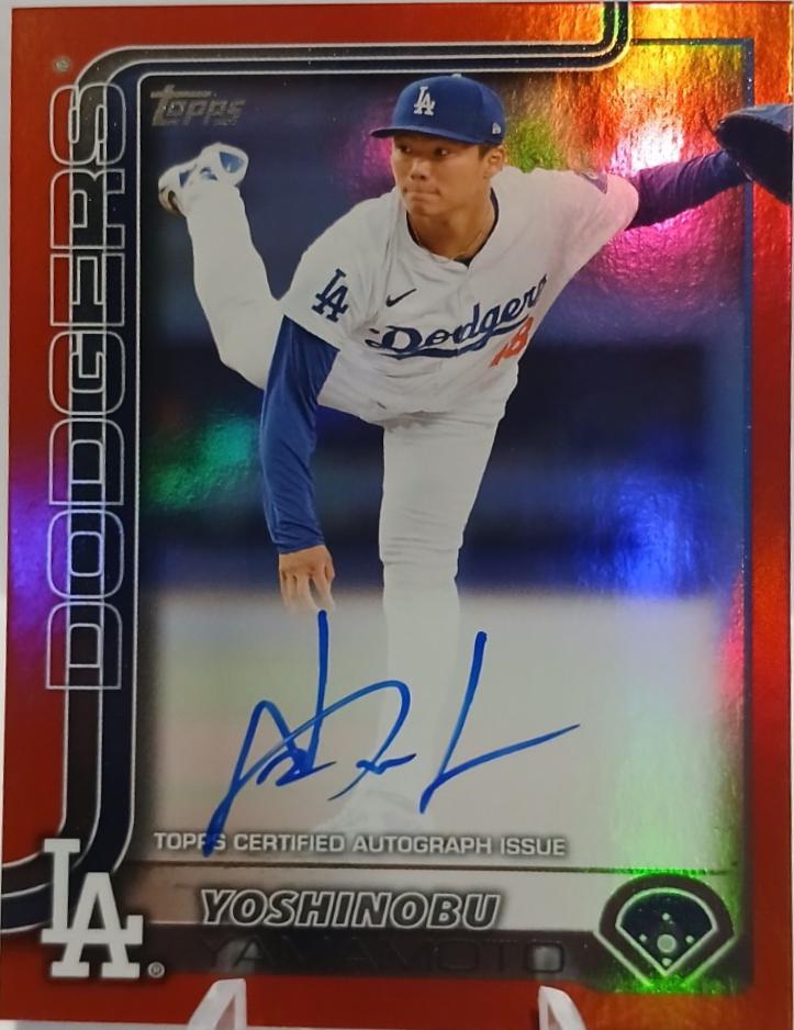 Yoshinobu Yamamoto [Red Foil Flagship Real One Autograph] #231 Prices ...