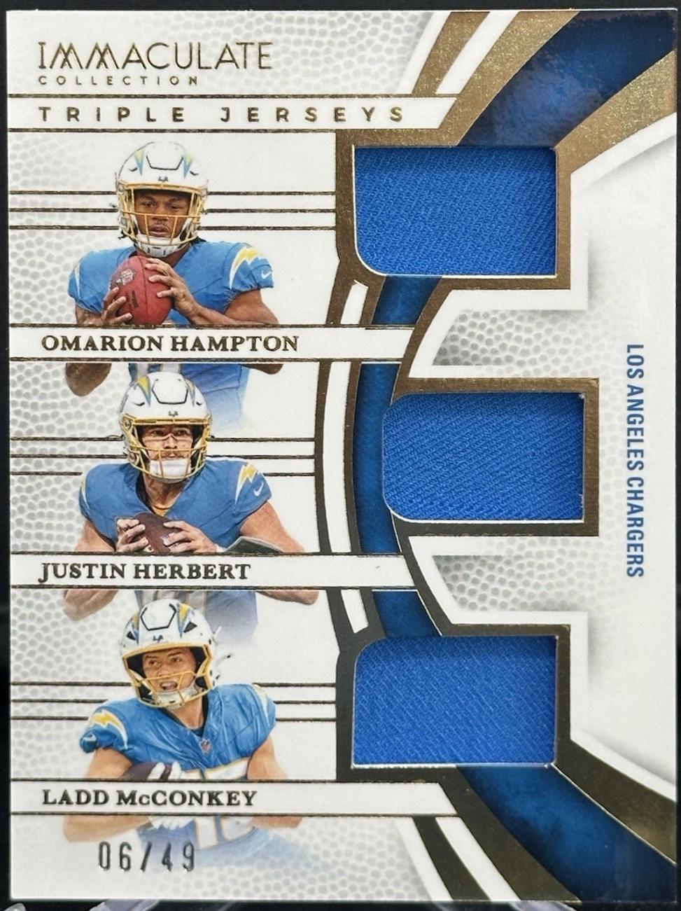 Omarion Hampton / Justin Herbert / Ladd McConkey #8 Prices | 2025 ...