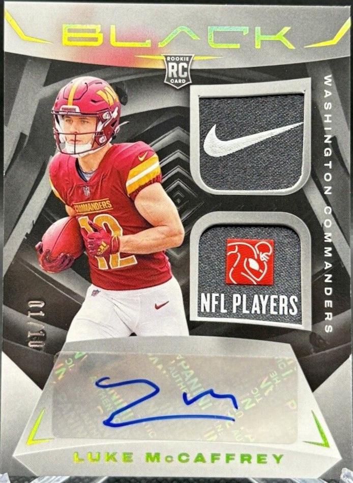 Luke McCaffrey [Gold] #RSM-28 Prices | 2024 Panini Black Rookie ...