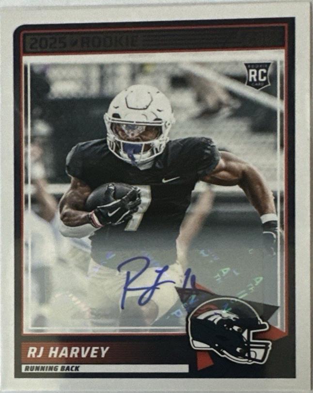 RJ Harvey [Signature] #49 Prices | 2025 Panini Score Rookie | Football ...