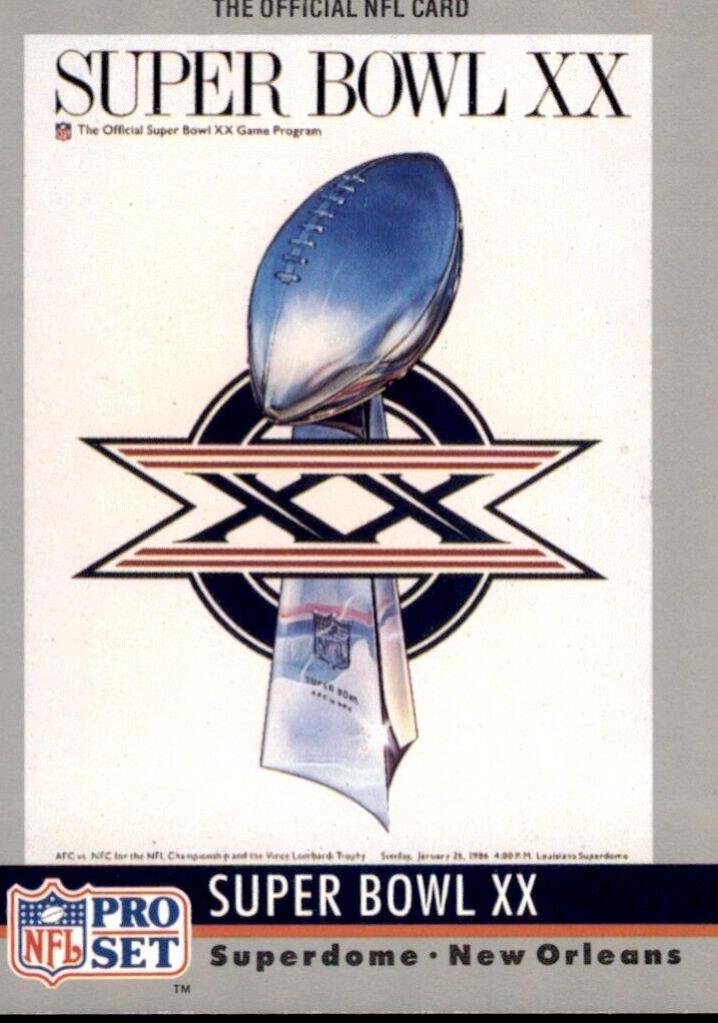 Super Bowl XX #20 Prices | 1990 Pro Set | Football Cards