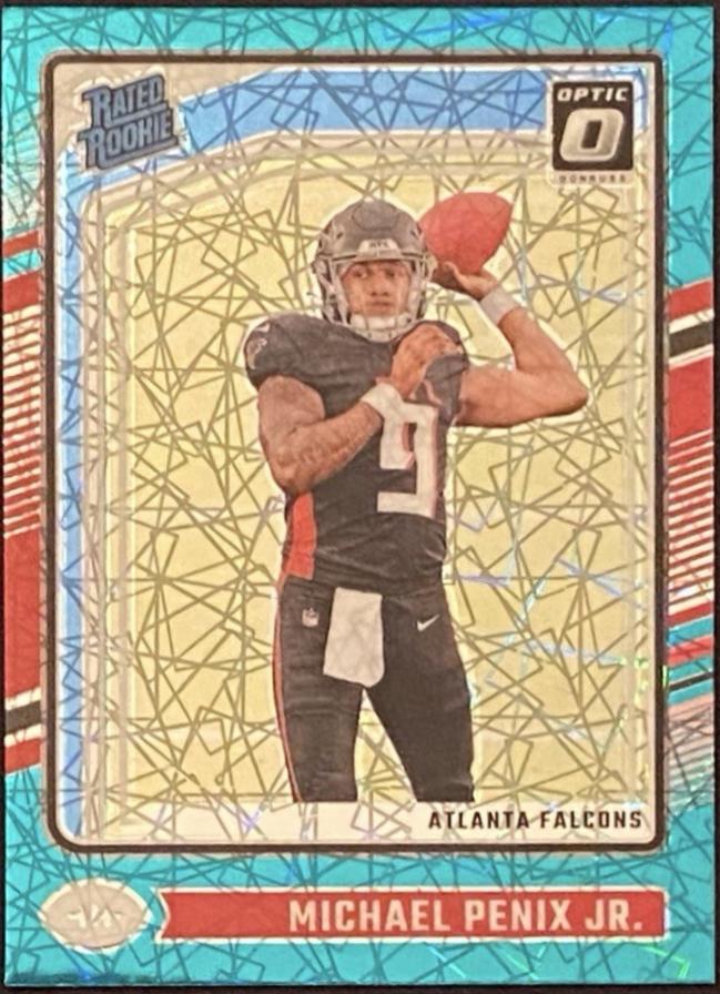 Michael Penix Jr. [Teal Velocity] #279 Prices | 2024 Panini Donruss ...