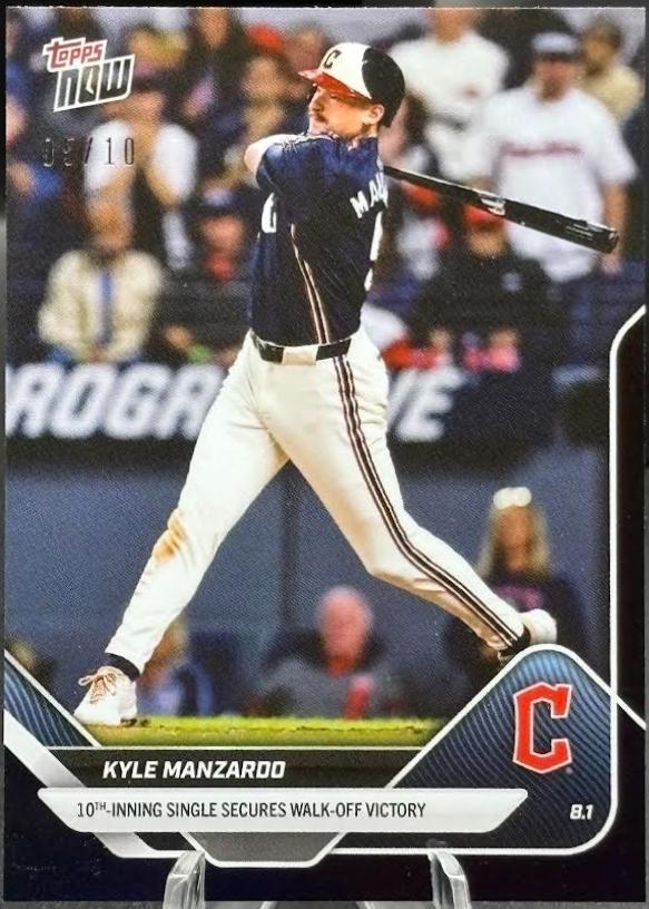 Kyle Manzardo [Black Foil] #495 Prices | 2025 Topps Now | Baseball Cards