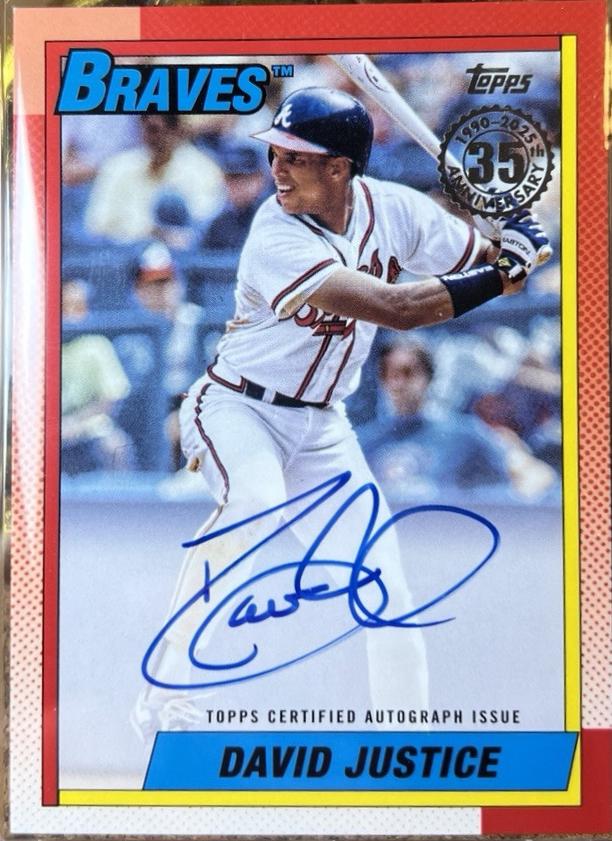 David Justice #90A-DJ Prices | 2025 Topps 1990 Autograph | Baseball Cards
