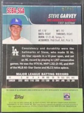 Steve Garvey [Black Foil] #SCBA-SGA Prices | 2022 Stadium Club ...