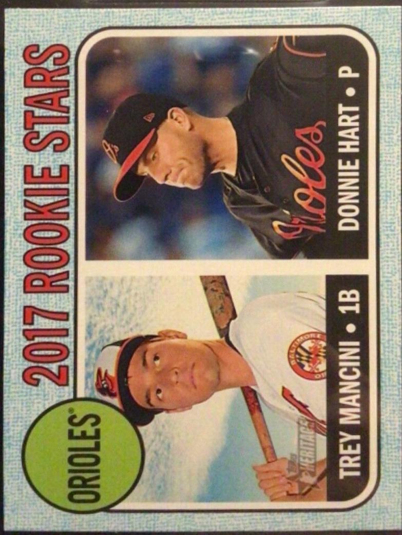 Orioles 2017 Rookie Stars: Trey Mancini / Donnie Hart [Blue Border ...