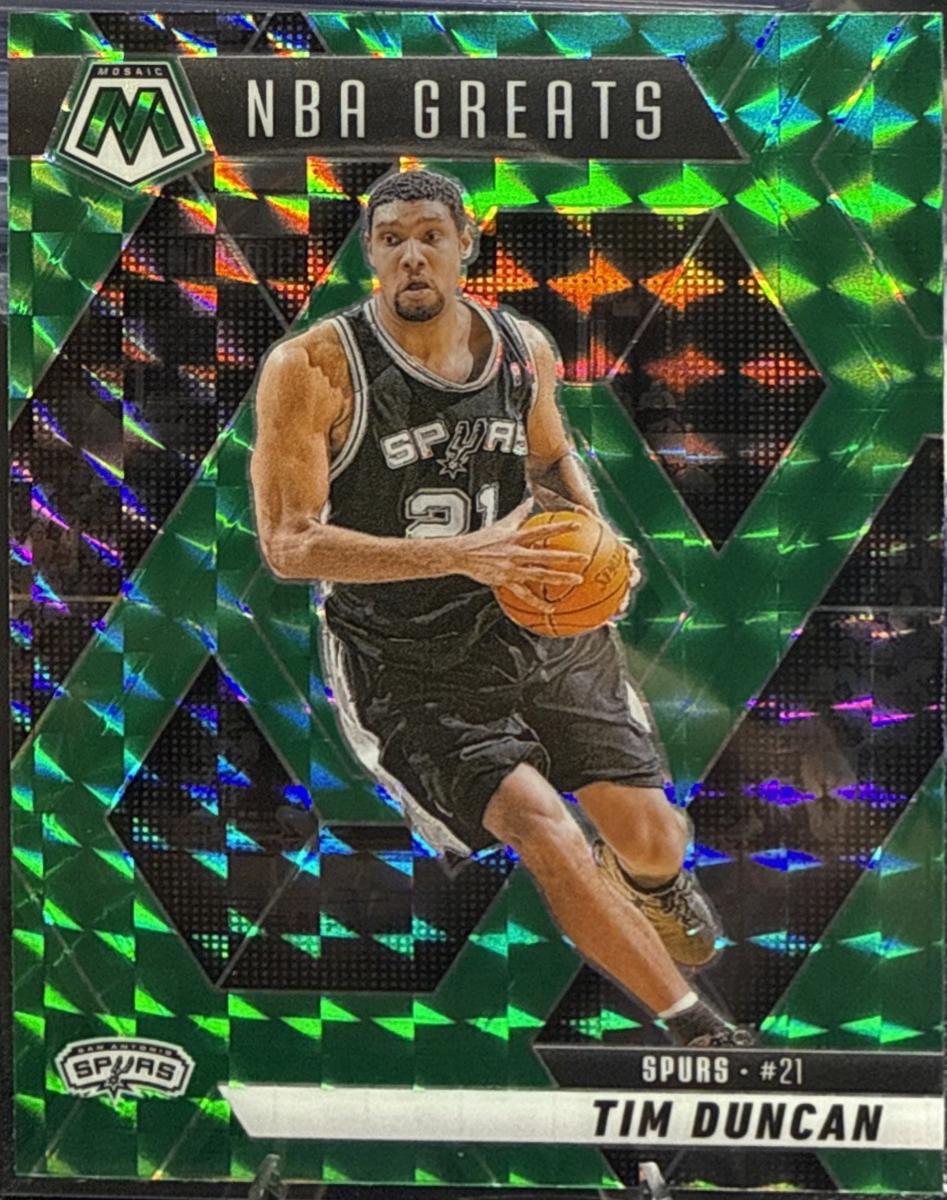 Tim Duncan [Green] #291 Prices | 2024 Panini Mosaic | Basketball Cards