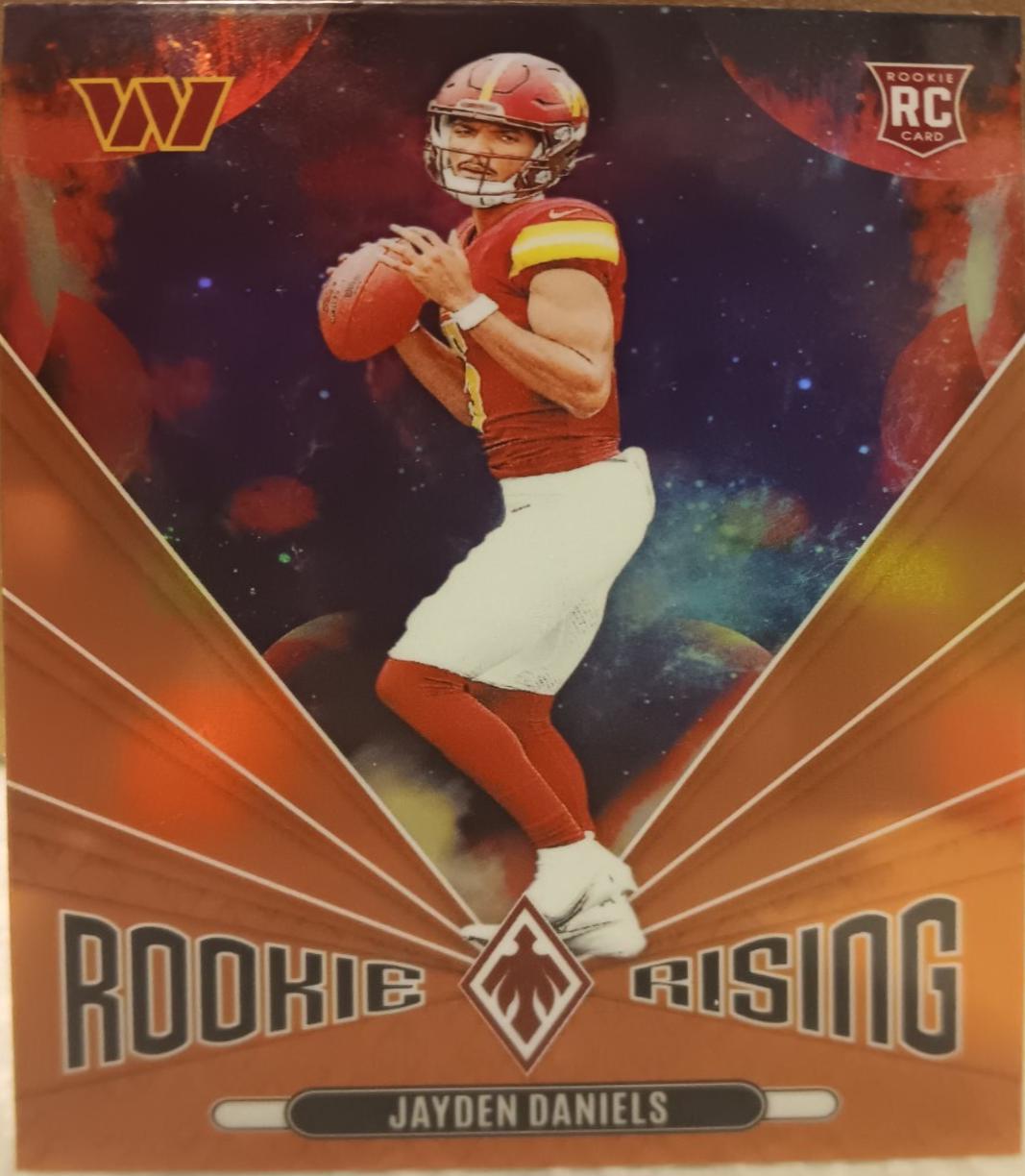 Jayden Daniels [Orange] #RR-JDS Prices | 2024 Panini Phoenix Rookie Rising | Football Cards