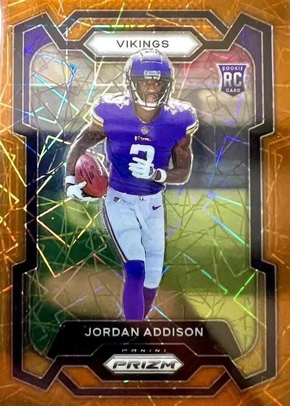 Jordan Addison [Orange Lazer] #368 Prices | 2023 Panini Prizm ...