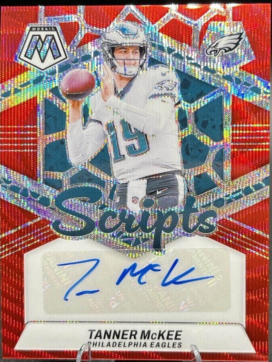 Tanner McKee [Red Wave] #SC-TMC Prices | 2024 Panini Mosaic Scripts ...