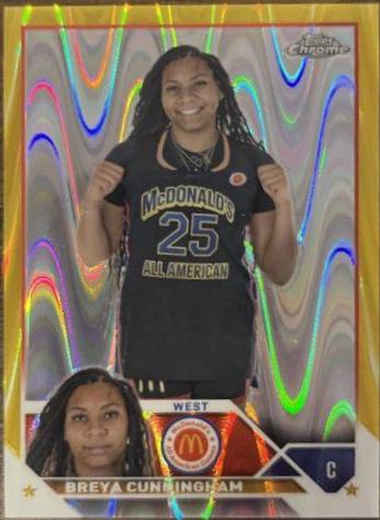 Breya Cunningham [Gold RayWave] #89 Prices | 2023 Topps Chrome McDonald ...