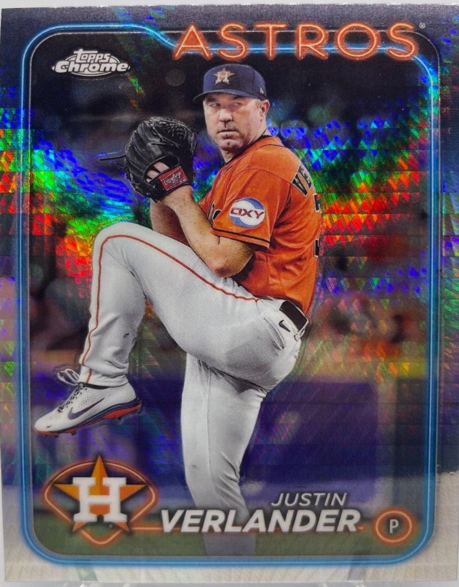 Justin Verlander [Prism Refractor] #291 Prices | 2024 Topps Chrome ...