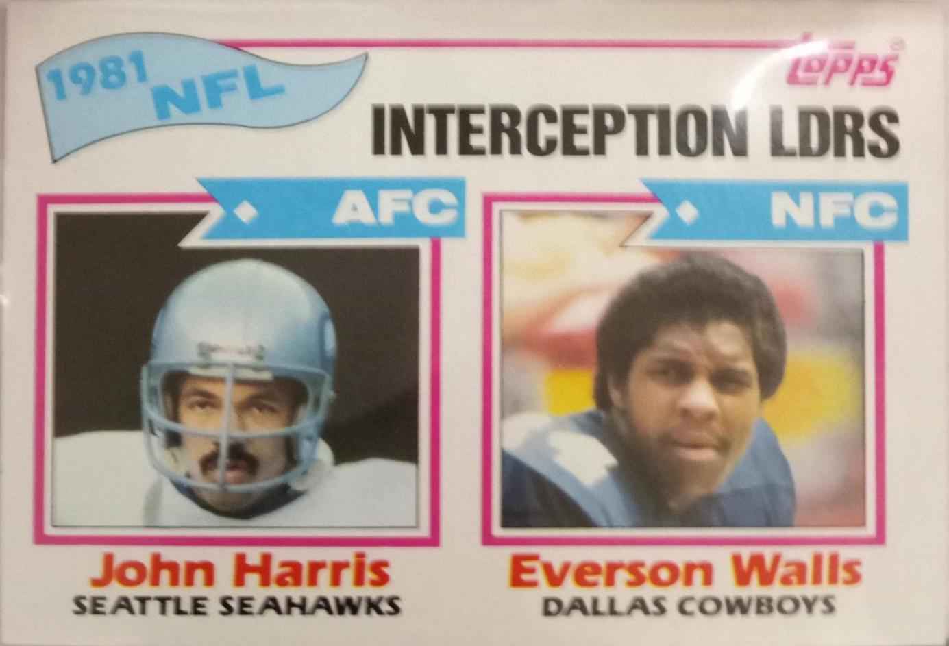 Interception Ldrs [J.Harris, E.Walls] #261 Prices | 1982 Topps ...