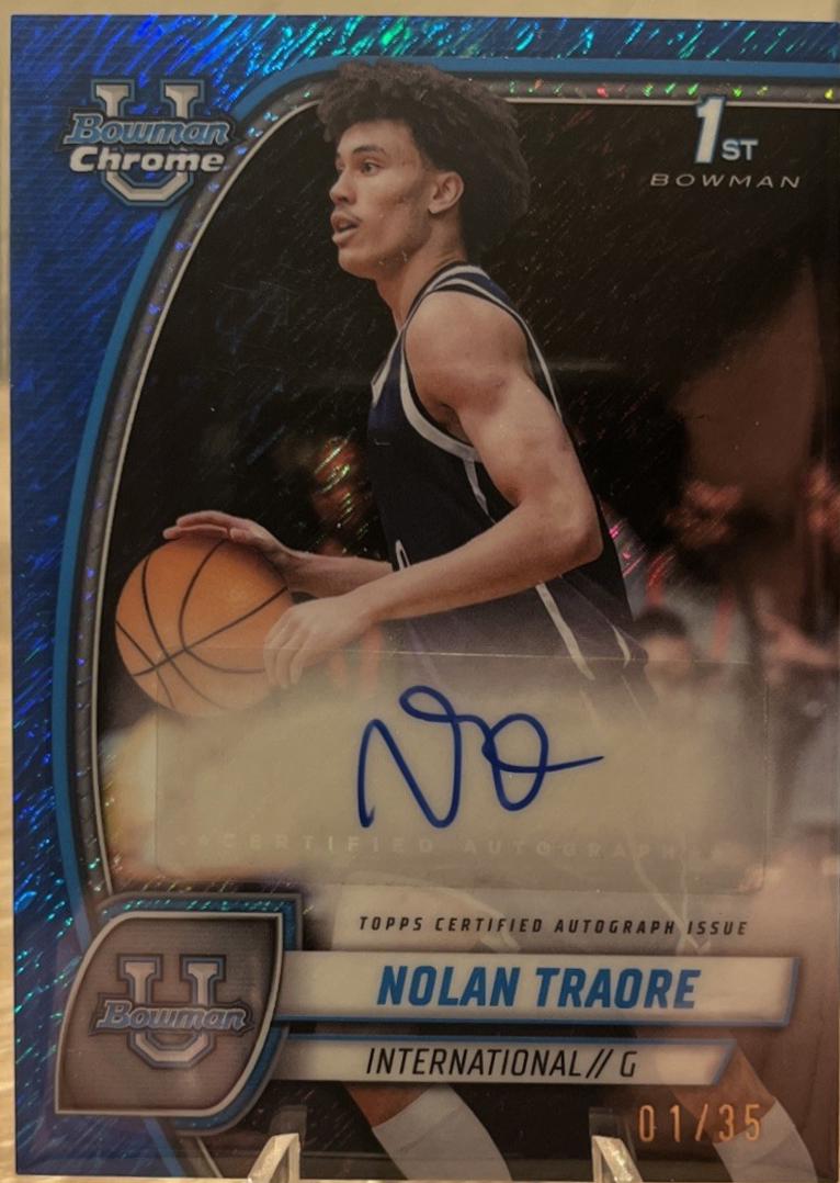Nolan Traore [Blue Shimmer Refractor Autograph] #56 Prices | 2024 ...