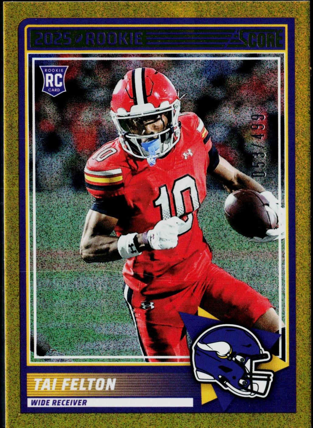 Tai Felton [Dots Gold] #60 Prices | 2025 Panini Score Rookie | Football ...