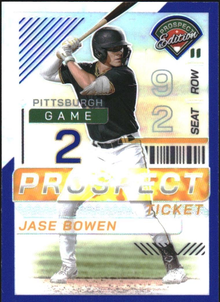 Jase Bowen [Blue Ticket Holo] #7 Prices | 2024 Panini Prospect Edition ...