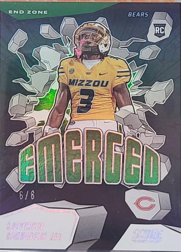 Luther Burden III [End Zone] #12 Prices | 2025 Panini Score Emerged ...