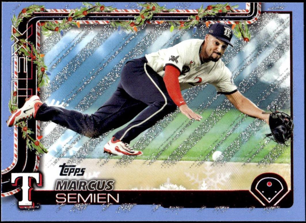Marcus Semien [Blue Metallic Glitter] #H9 Prices | 2025 Topps Holiday ...