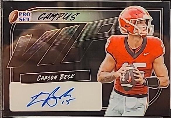 Carson Beck [Black Prismatic] #VIP-CB1 Prices | 2023 Pro Set Metal ...