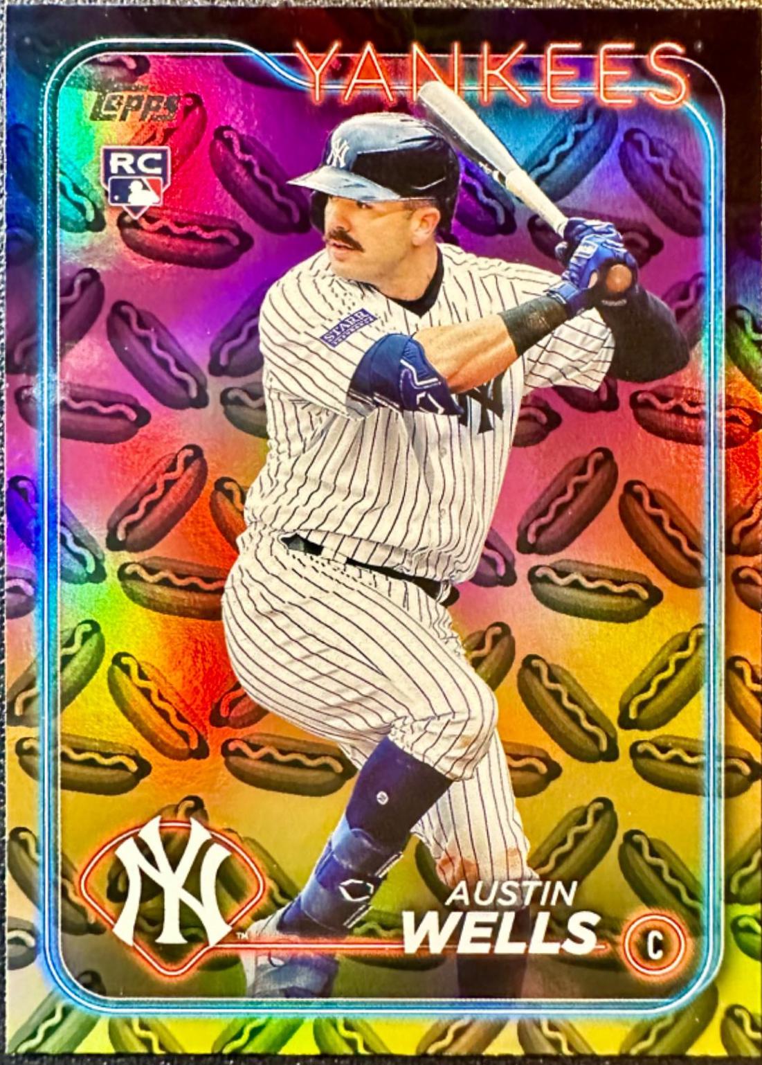 Austin Wells [Hot Dog] #624 Prices [Rookie] | 2024 Topps | Baseball Cards