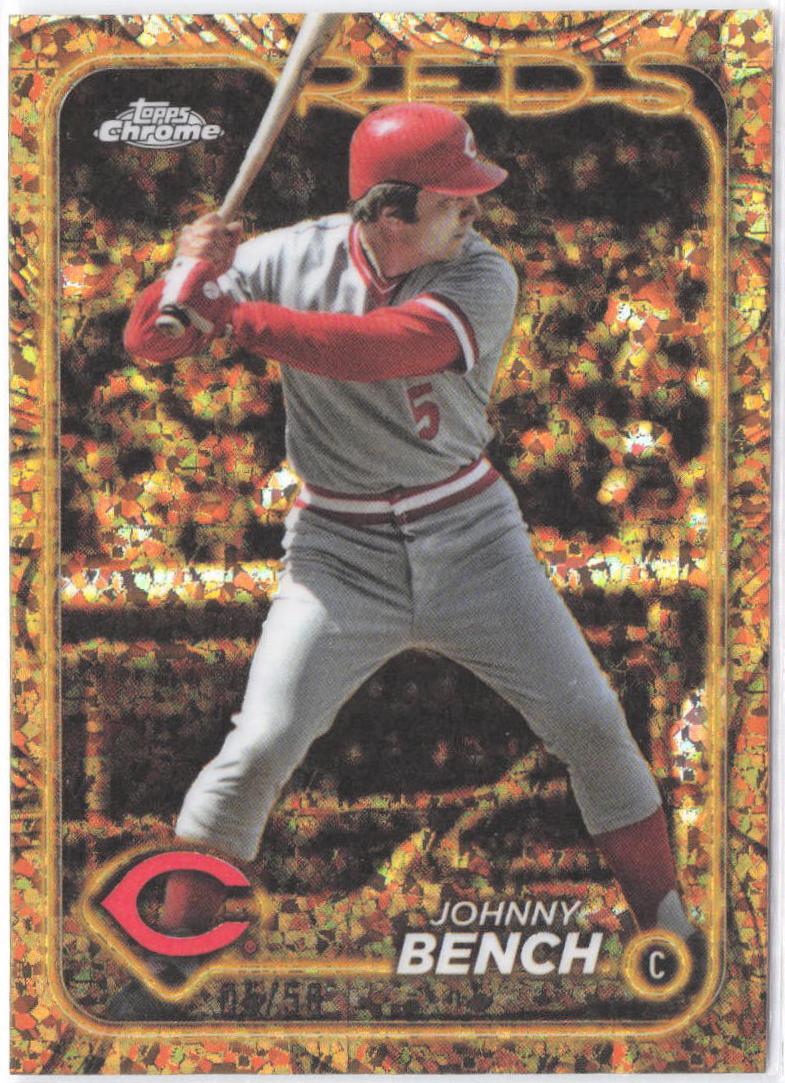 Johnny Bench [Mini-Diamond Gold Refractor] #137 Prices | 2024 Topps ...