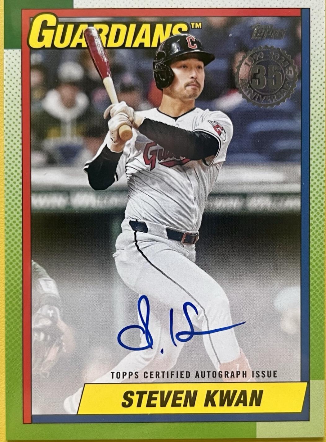 Steven Kwan #90A-SK Prices | 2025 Topps 1990 Autograph | Baseball Cards