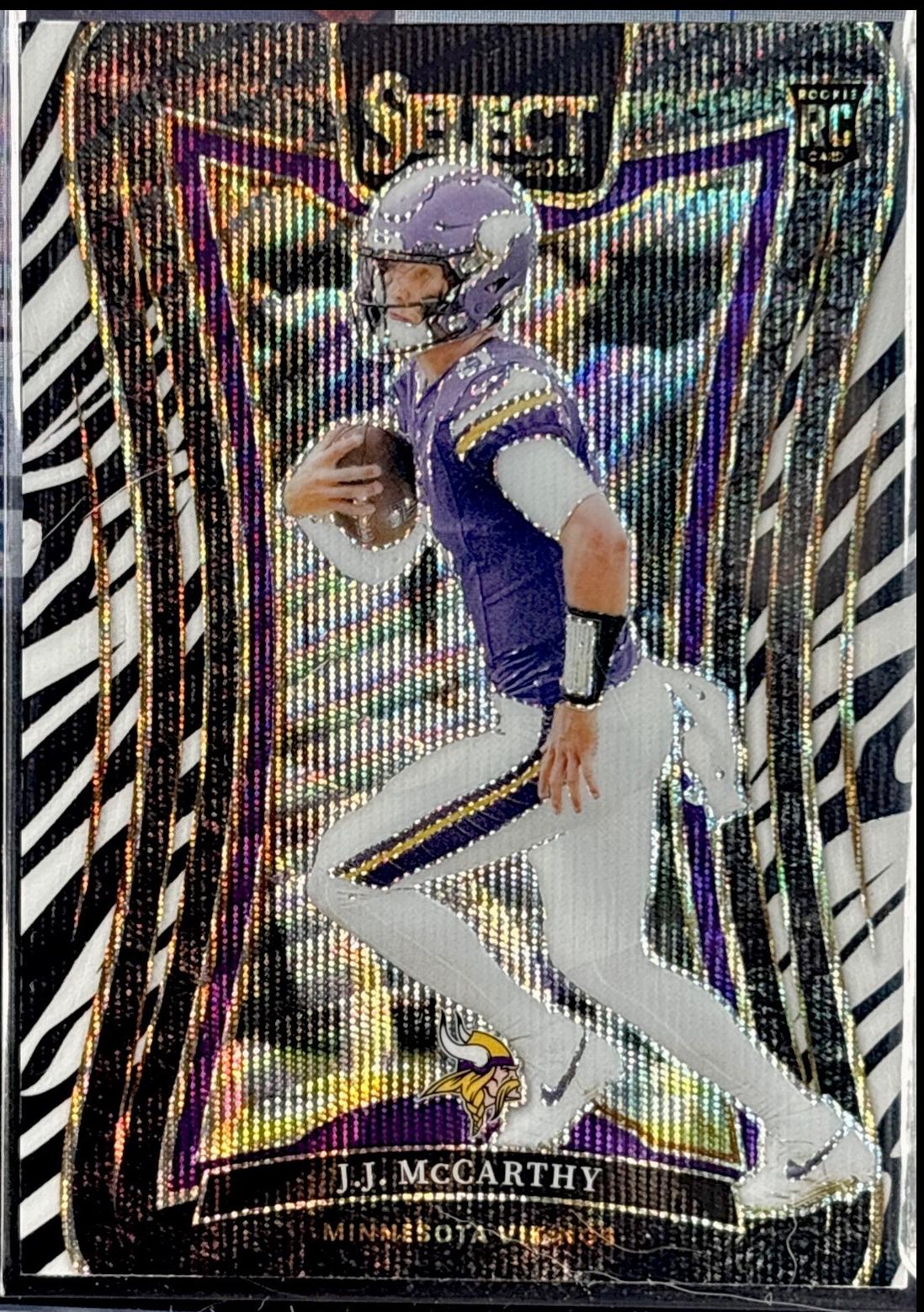 J.J. McCarthy [Zebra Prizm] #342 Prices | 2024 Panini Select | Football ...