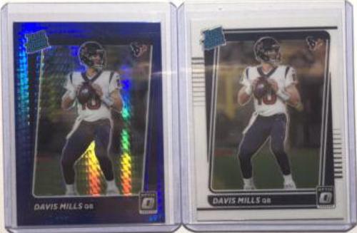 Davis Mills [Blue Hyper] #222 Prices | 2021 Panini Donruss Optic ...