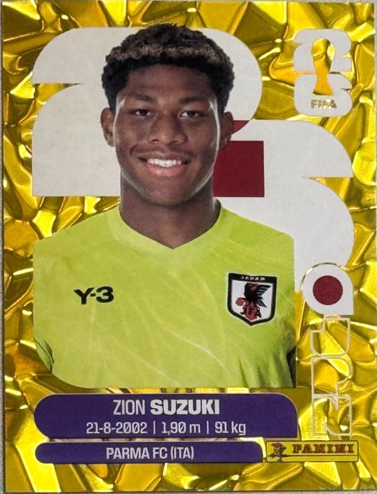Zion Suzuki [Gold Flood Crumple] #JPN2 Prices | 2026 Panini FIFA World ...