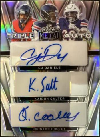 CJ Daniels / Kaidon Salter / Quinton Cooley [Prismatic] #TA-3 Prices ...