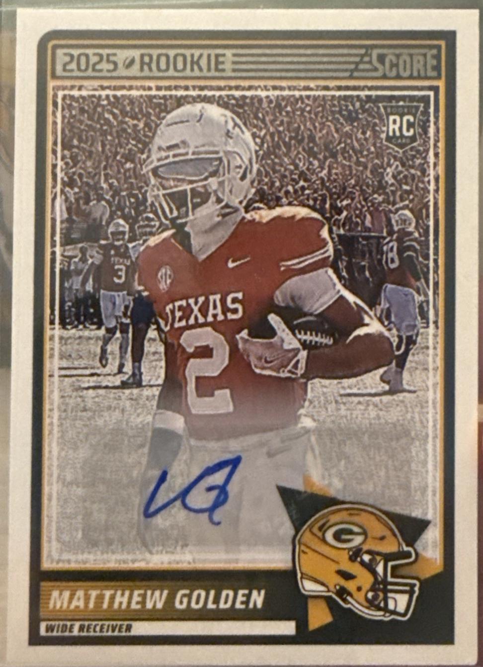 Matthew Golden [First Down Signature] #56 Prices | 2025 Panini Score ...