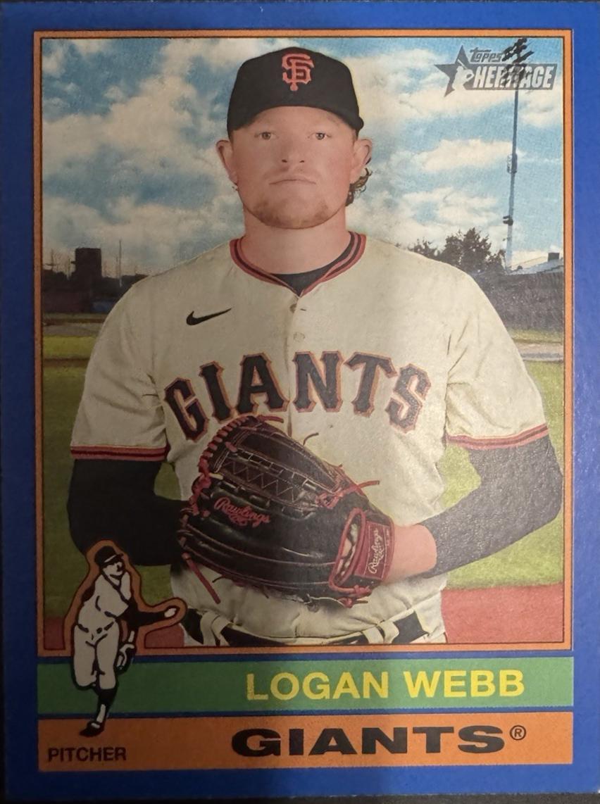 Logan Webb [Dark Blue Border] #423 Prices | 2025 Topps Heritage ...