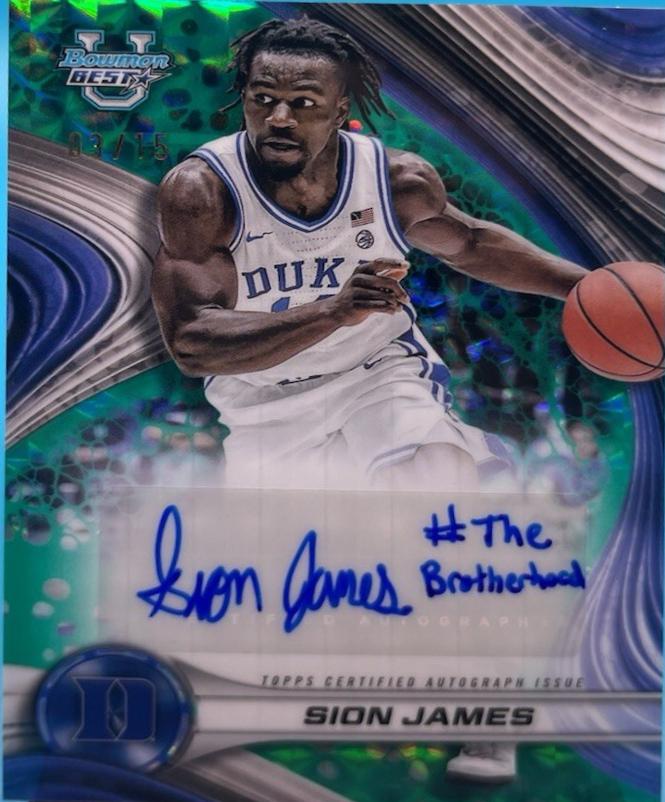 Sion James [Teal Geometric Refractor] #B24-SJ Prices | 2024 Bowman Best ...