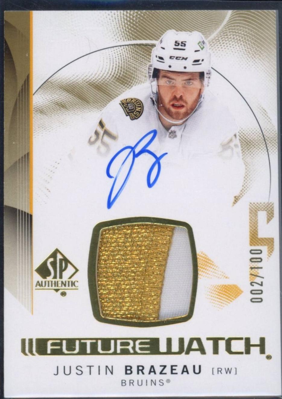 Justin Brazeau [Autograph Patch] #129 Prices | 2024 SP Authentic ...
