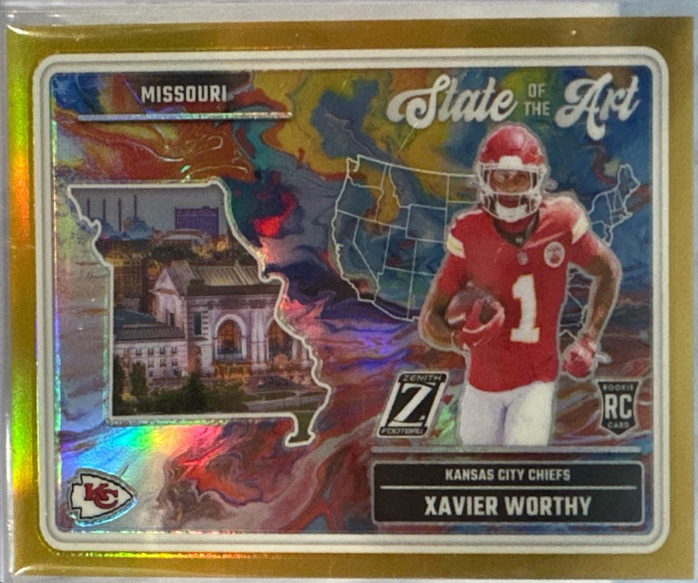Xavier Worthy [Gold] #21 Prices | 2024 Panini Zenith State of the Art ...