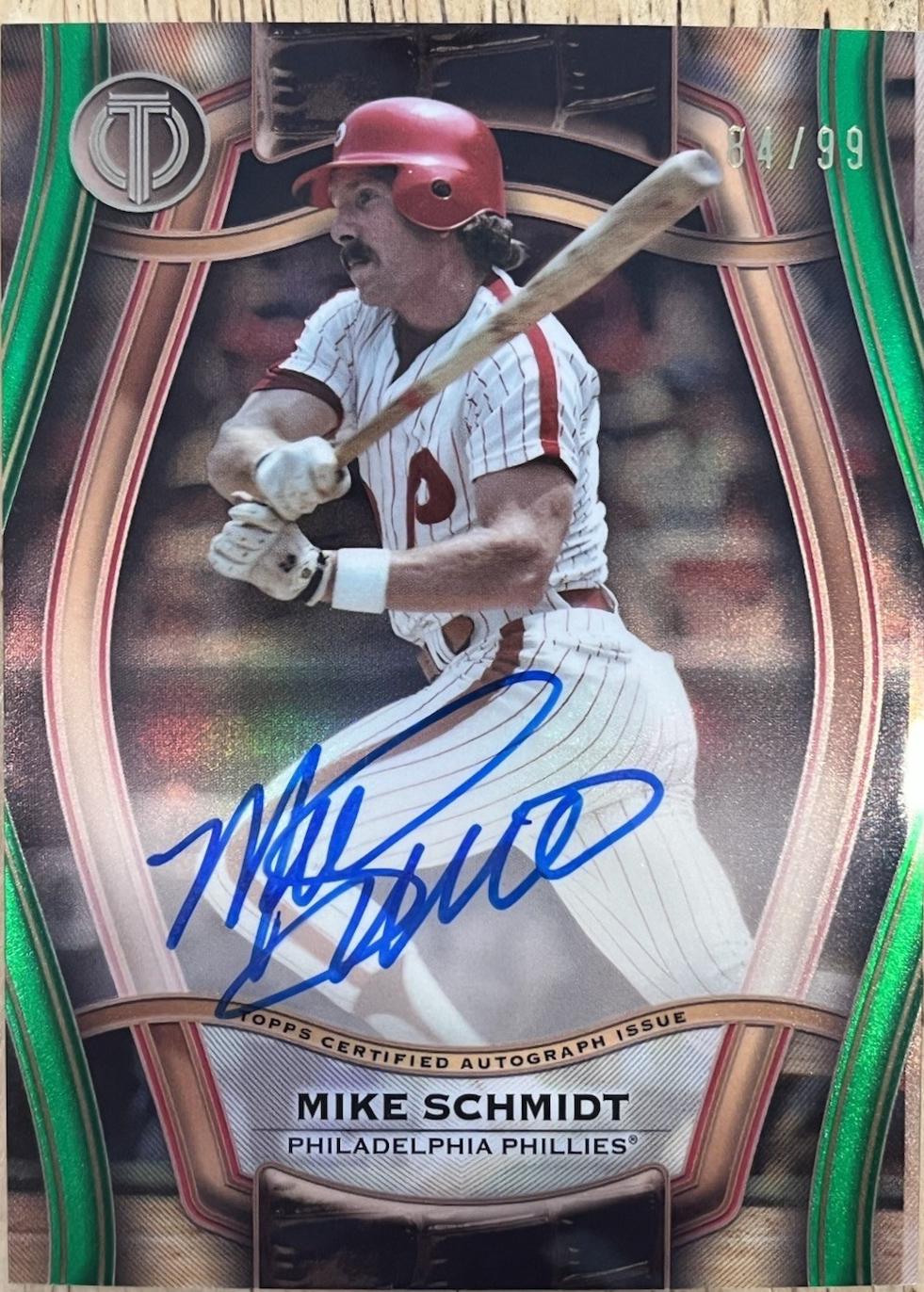 Mike Schmidt [Green] #PTGA-MSC Prices | 2025 Topps Tribute Pillars of ...