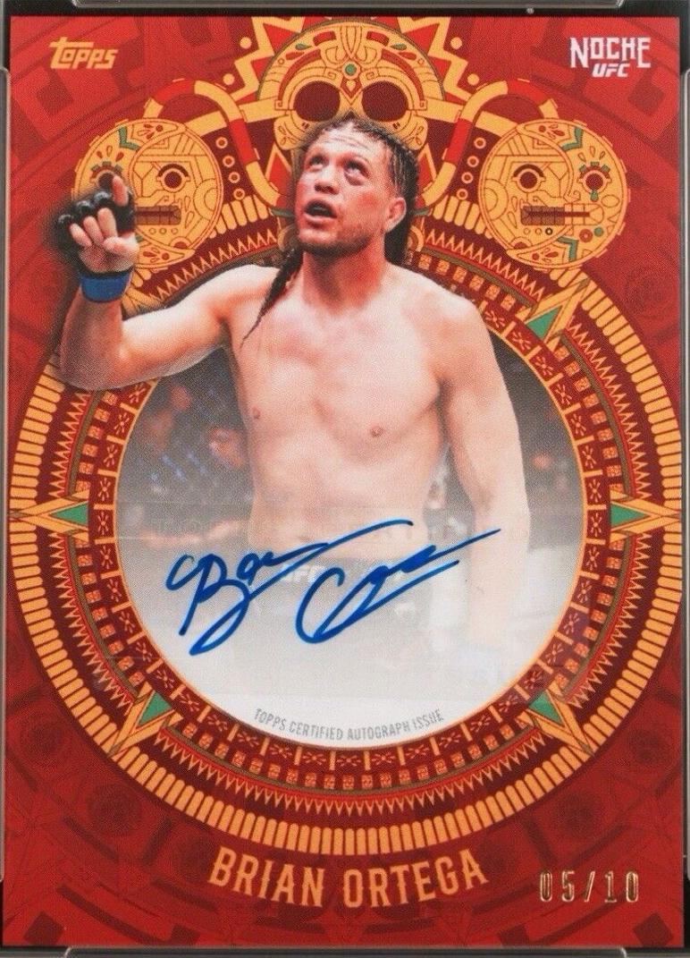 Brian Ortega [Red Autograph Purple] #5 Prices | 2024 Topps Noche UFC ...