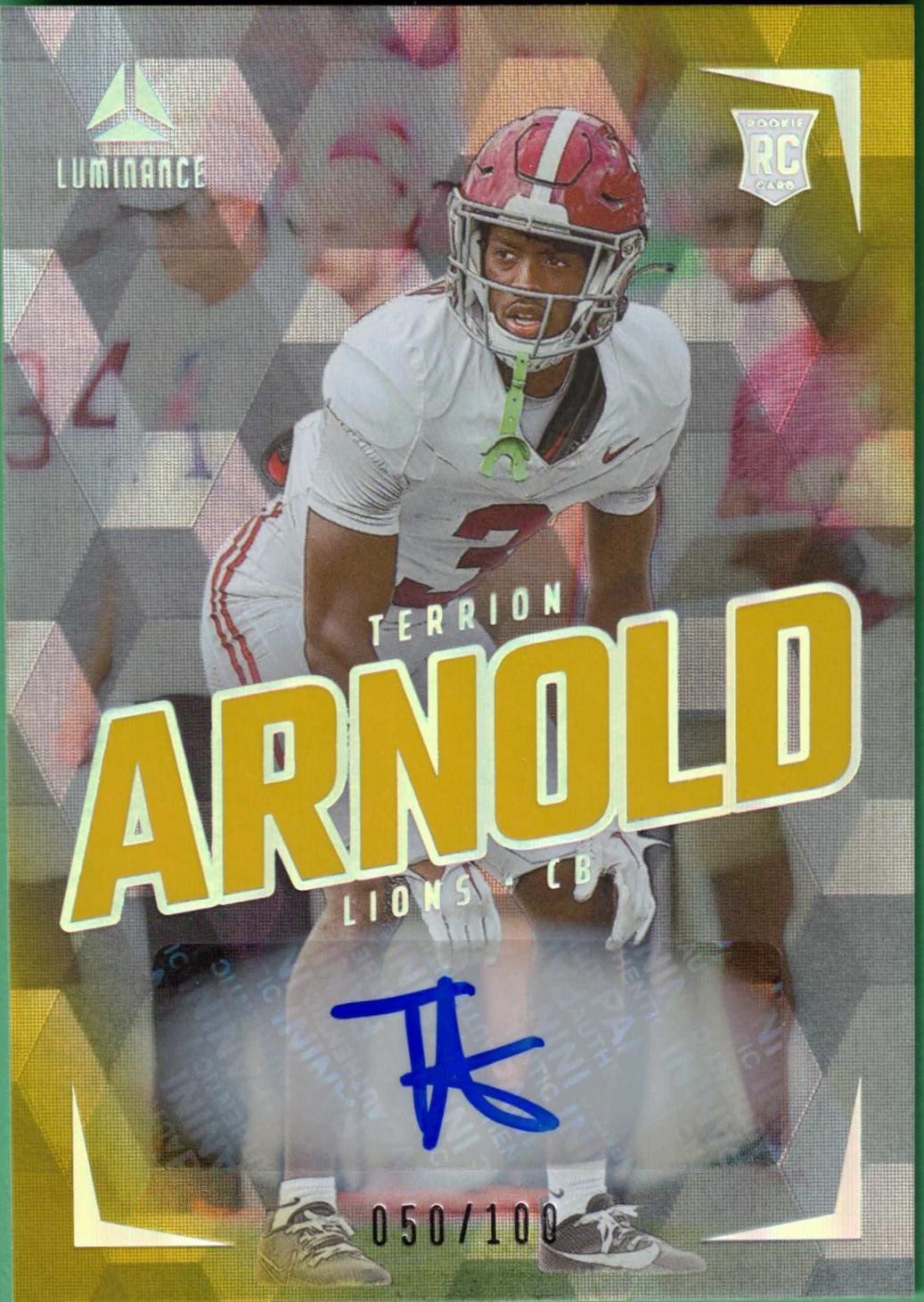 Terrion Arnold #195 Prices | 2024 Panini Luminance Rookie Autographs ...