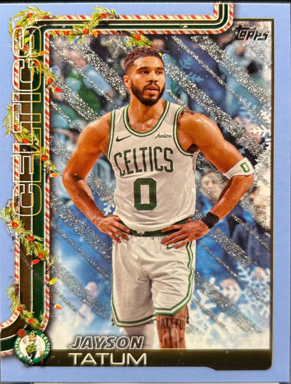Jayson Tatum [Light Blue White Glitter] #H1 Prices | 2025 Topps Holiday ...