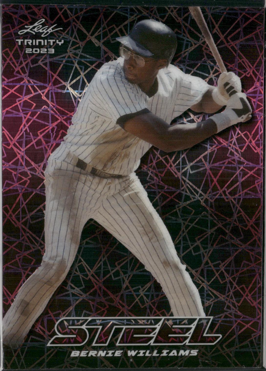 Bernie Williams [Lazer Pink] #S-08 Prices | 2023 Leaf Trinity Steel ...