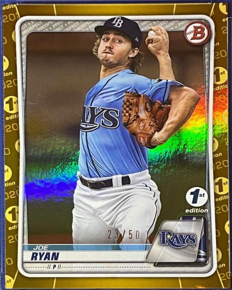 Joe Ryan [Gold Foil] #BD-31 Prices | 2020 Bowman Draft 1st Edition ...