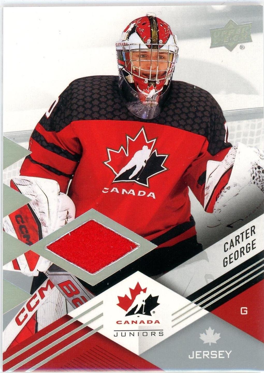 Carter George [Jersey] #19 Prices | 2024 Upper Deck Team Canada Juniors ...