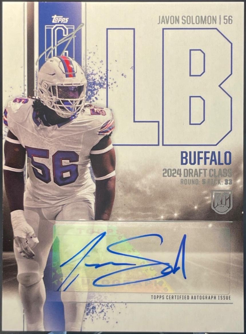 Javon Solomon #RCA-JS Prices | 2024 Topps Signature Class Rookies Class ...