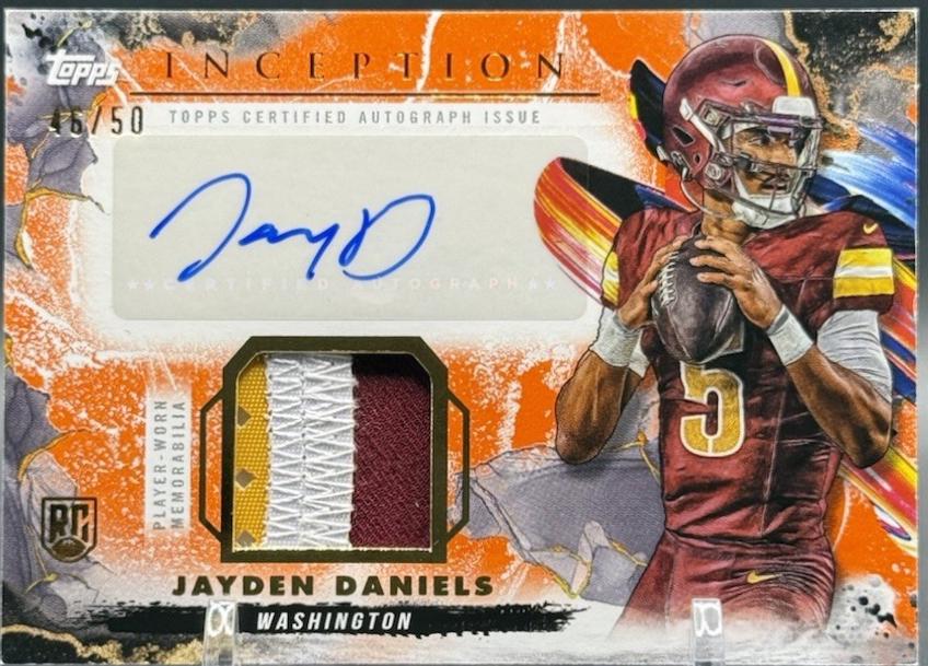 Jayden Daniels [Orange] #PPA-JD Prices | 2024 Topps Inception ...
