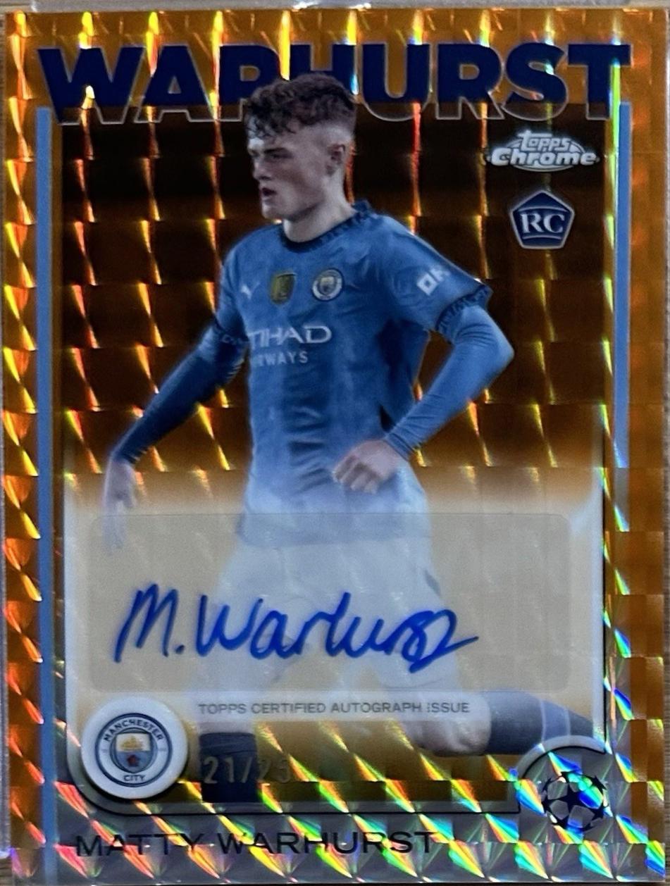 Matty Warhurst [Orange Sapphire] #CA-MW Prices | 2024 Topps Chrome UEFA ...