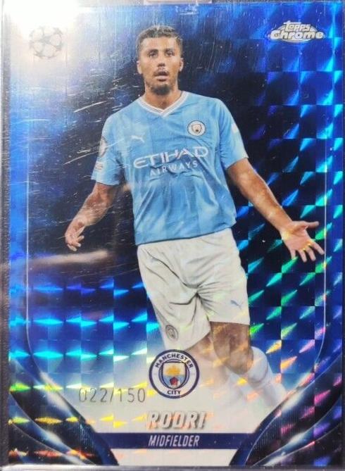 Rodri [Blue Geometric Refractor] #75 Prices | 2023 Topps Chrome UEFA ...