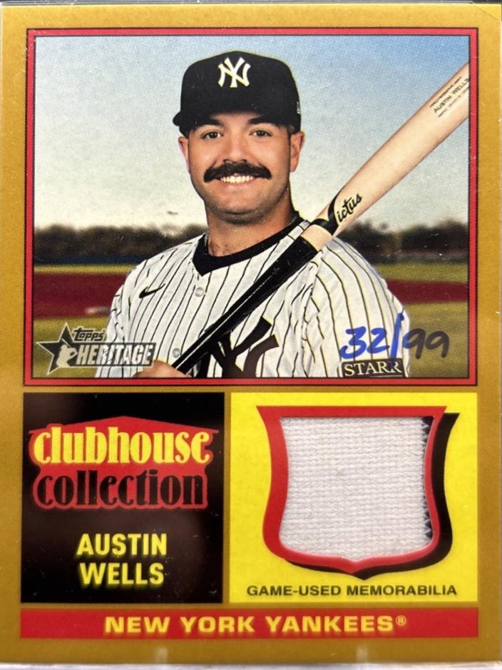 Austin Wells [Gold] #CCR-AW Prices | 2025 Topps Heritage Clubhouse ...