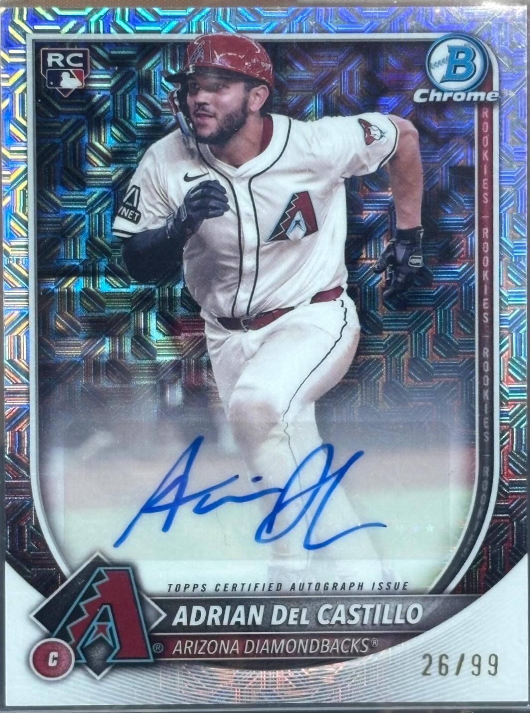 Adrian Del Castillo [Orange Refractor] #RMA-AD Prices | 2025 Bowman ...