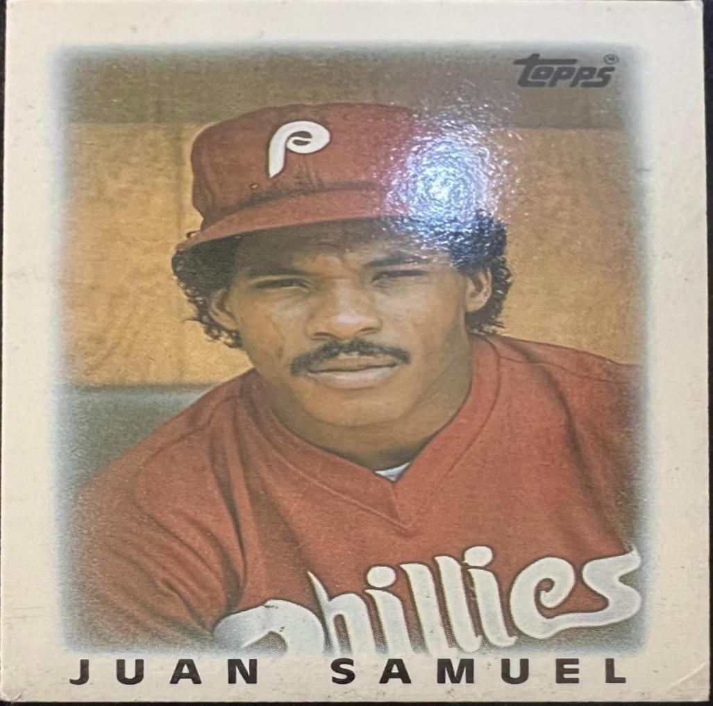 Juan Samuel #54 Prices | 1986 Topps Mini League Leaders | Baseball Cards