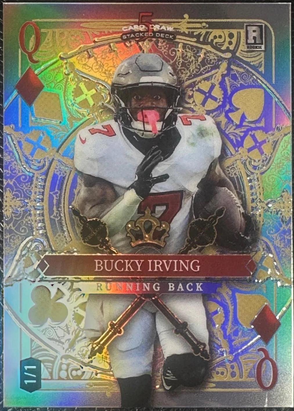 Bucky Irving [Single Queen Gold Rainbow] #SDJD-BIN Prices [Rookie ...